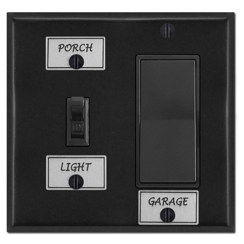 Silver Switch ID Labels for Light Switchplate Covers