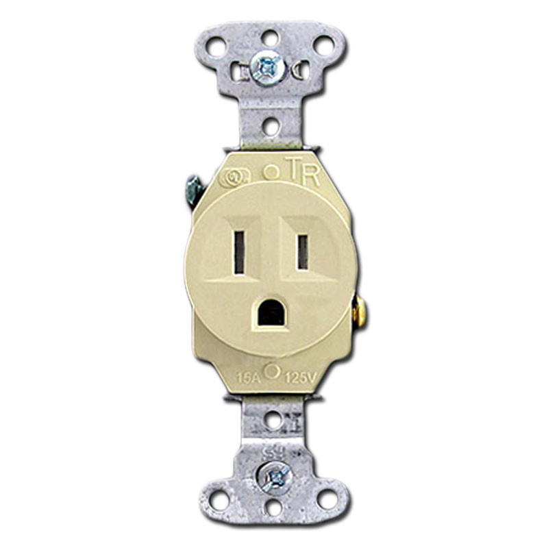 Ivory Outlet Receptacles for Electrical Plug Cover Plates