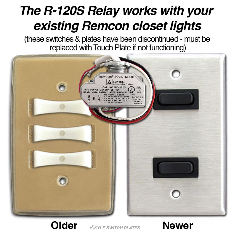Low Voltage Remcon Relay Switch - RC120S Low Volt Closet Light Relays