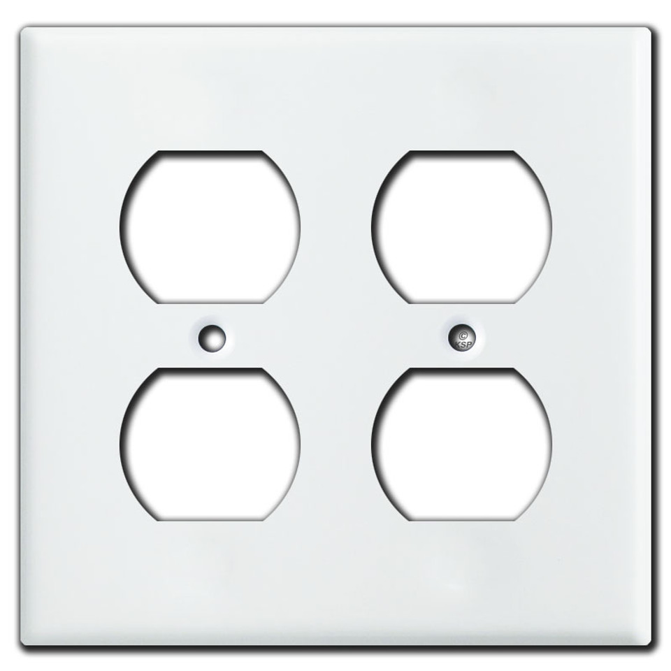 Duplex Outlet Wall Plate White Kyle Switch Plates
