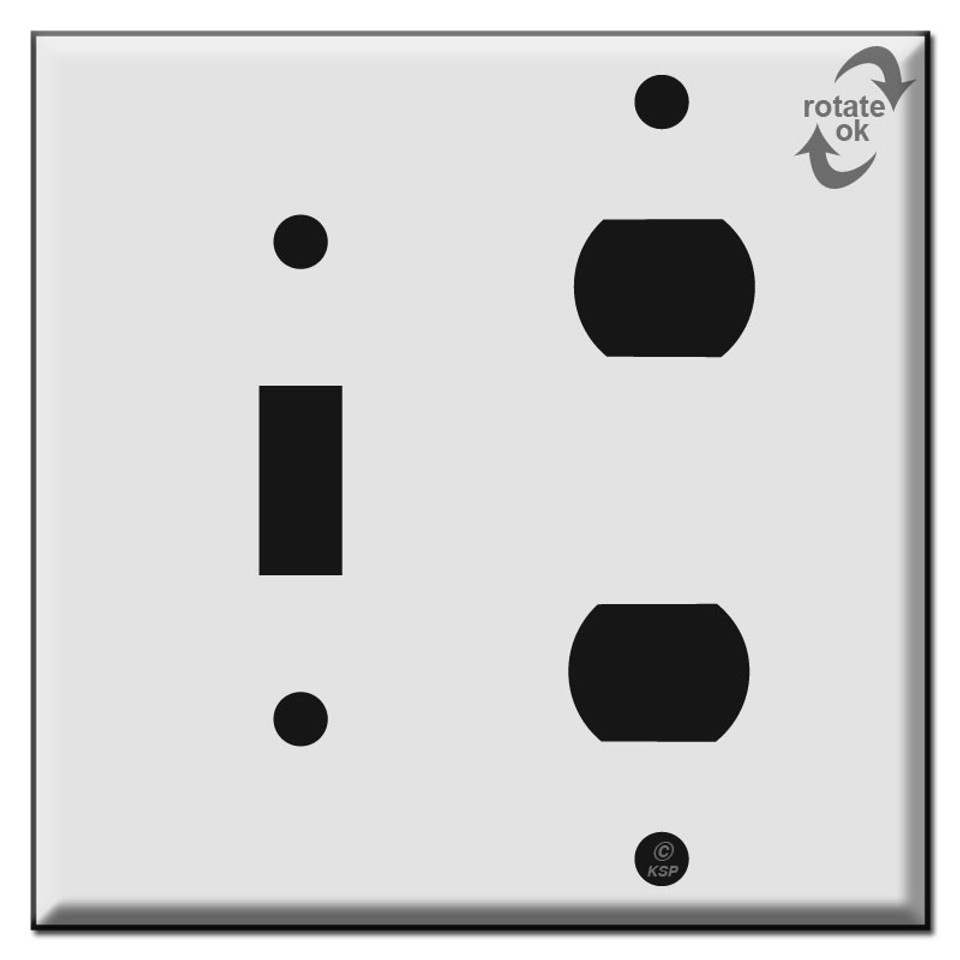 Combination 1 Toggle And 2 Opening Despard Switch Plate Covers