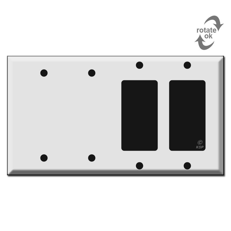 2 GFCI Decora Rocker and 2 Blank Switch Plates | Kyle Switch Plates
