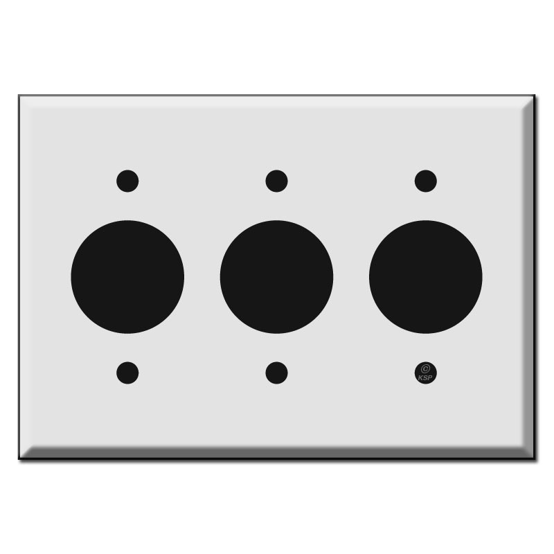 4 Gang Round Receptacle Covers for Single Outlets