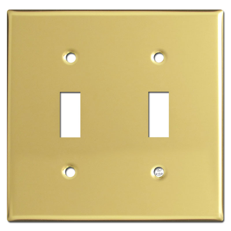 1 GFCI Rocker Switch Plate - Polished Brass | Kyle Switch Plates