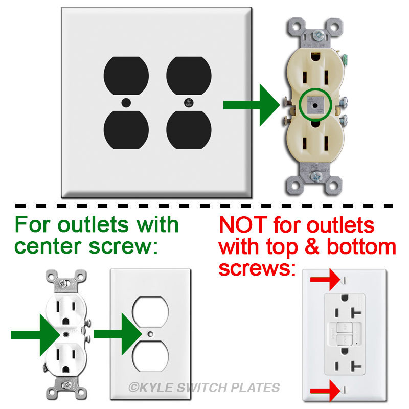 Jumbo 2 Gang 4 Plug Outlet Covers - Spec Grade Stainless Steel