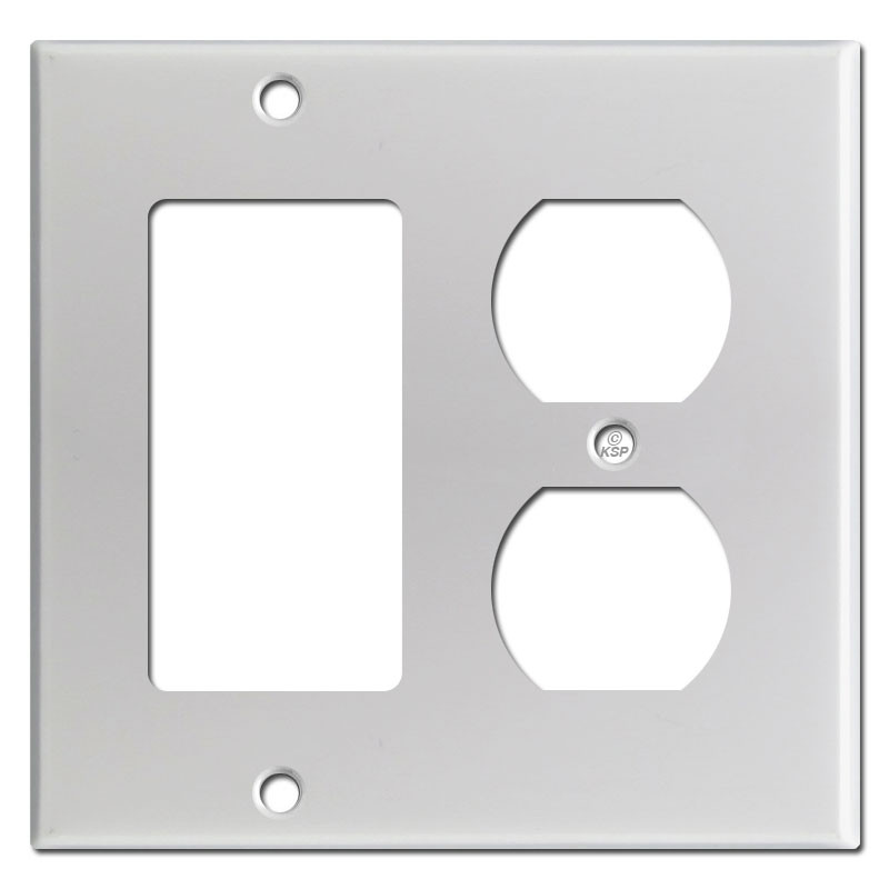 2 Decora Rocker Switch Plate - Brushed Aluminum
