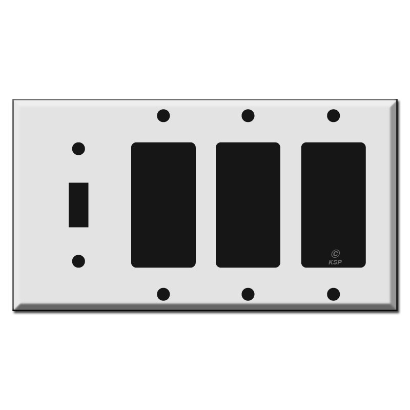 Single Toggle - Triple Rocker Switch Plate Covers | Kyle Switch Plates