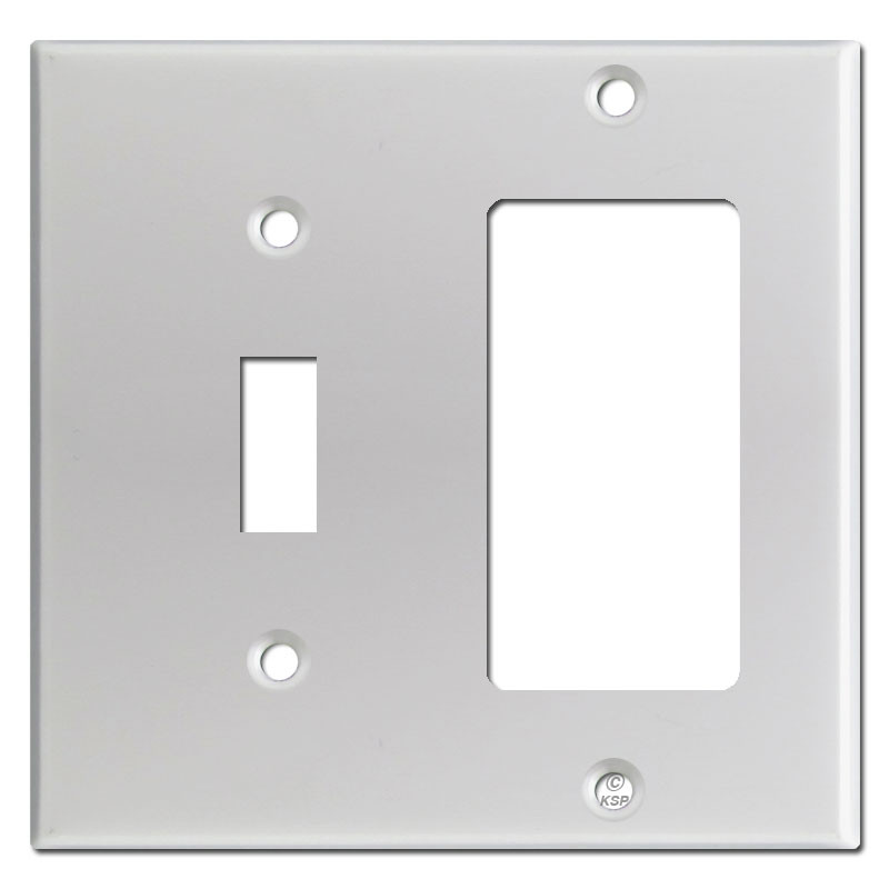 2 Decora Rocker Switch Plate - Brushed Aluminum