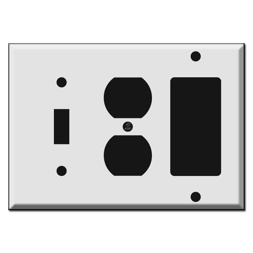 Toggle Decora Rocker And Outlet Combo Switch Plate