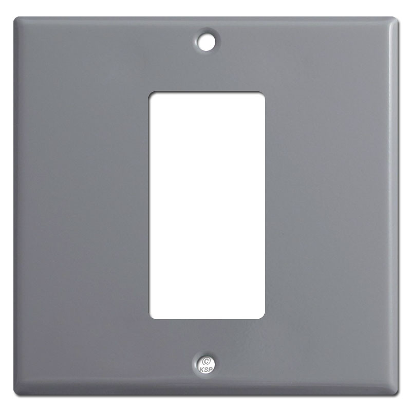 Gray Decora Rocker Switch Plate Covers for Modern Switches & Outlets