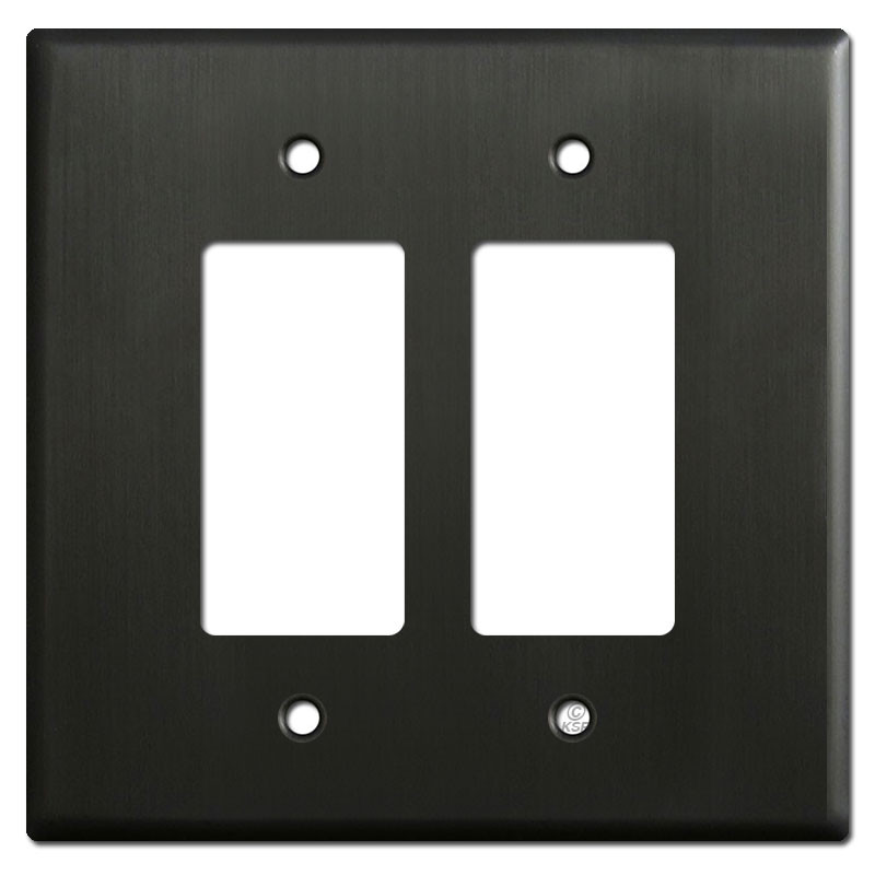 Oversized 2 Decora Rocker Switch Plates - Dark Bronze