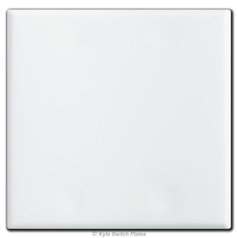 Jumbo 2 Gang All Blank Switch Plates with No Openings - White