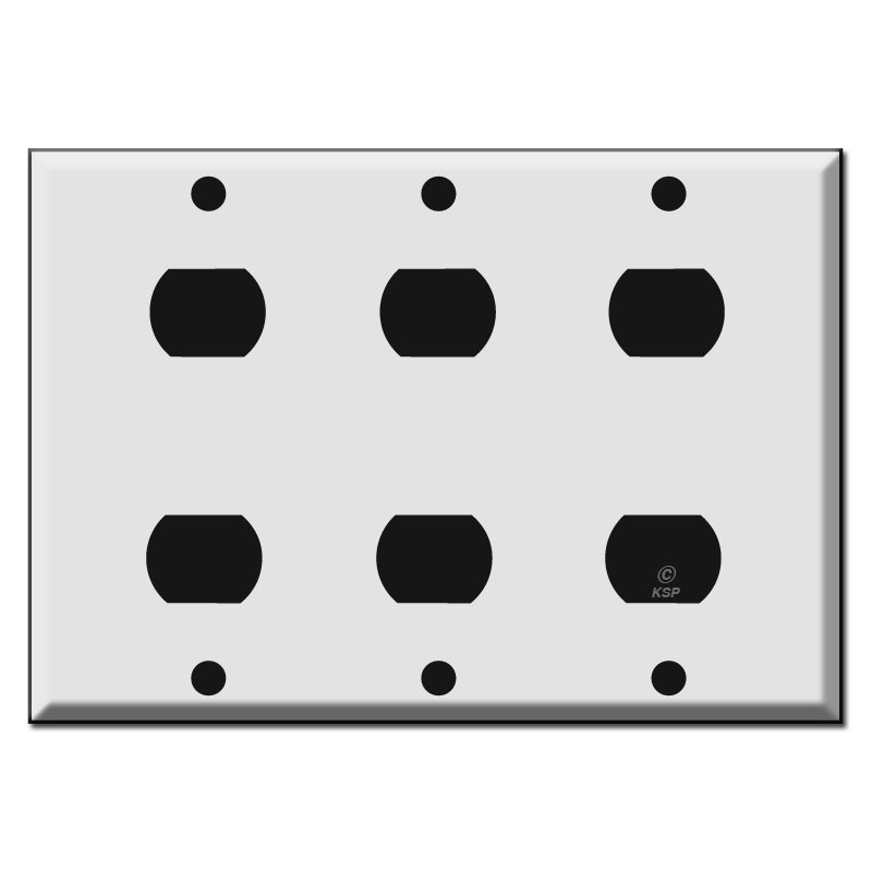 Double Gang Low Voltage Switch Plate Covers for 6 Sierra Switches