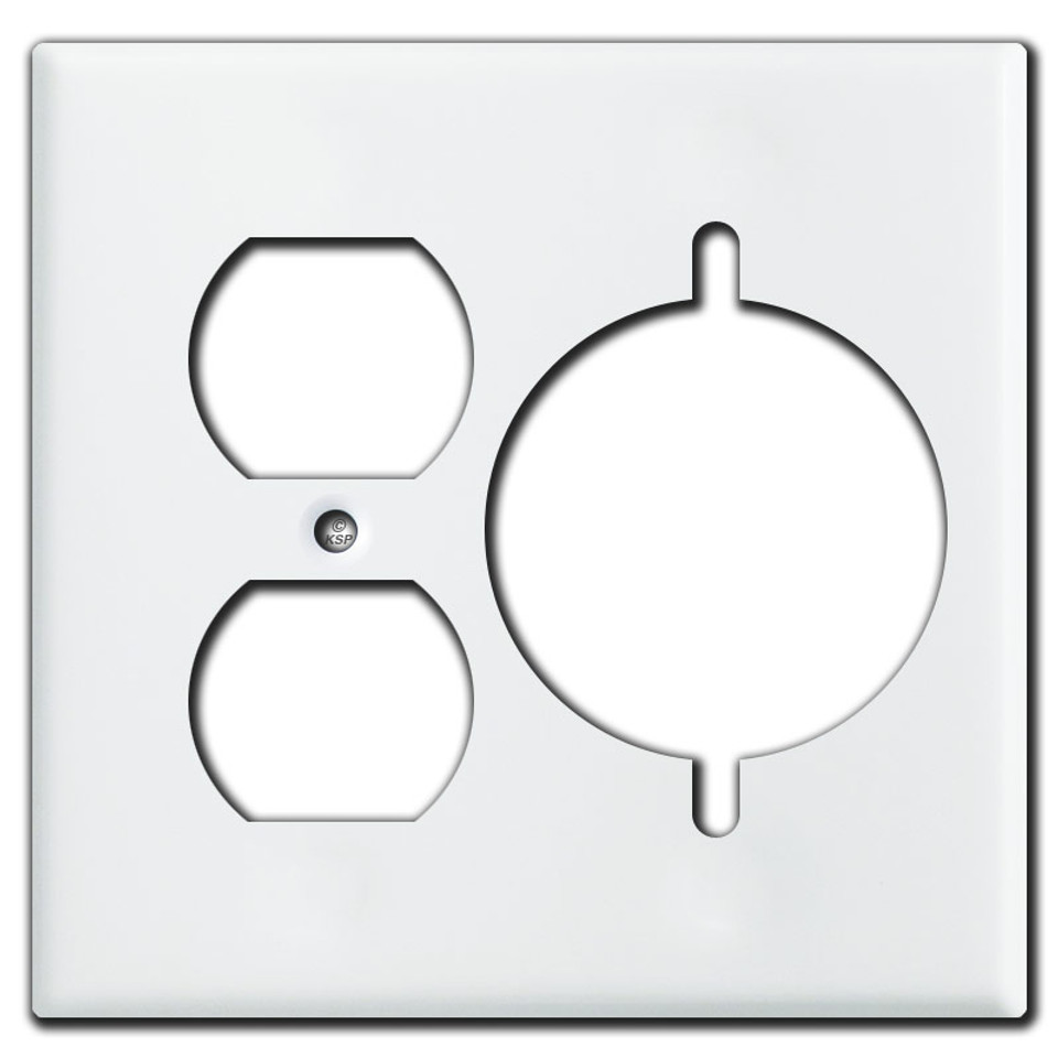 White Combination Switch Plate Covers In 80 Sizes Kyle Switch Plates