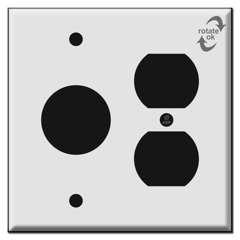 3 Plug Switch Plate - Satin Stainless Steel | Kyle Switch Plates