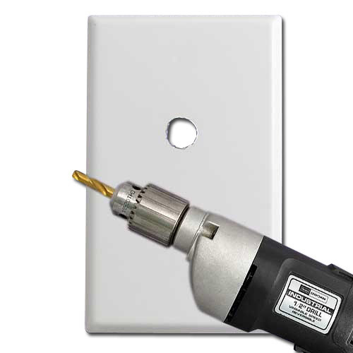Oversized 2 Gang Completely Blank Switch Plates with No Holes