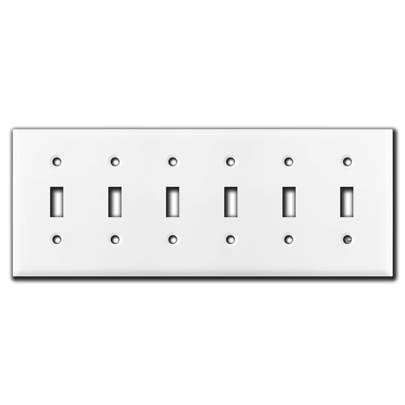 White Toggle Switch Plate Covers Made in USA - Kyle Switch Plates