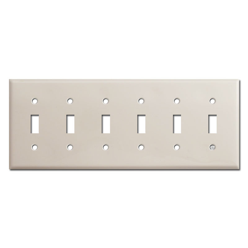 4 Toggle Switch Plate Covers - Light Almond | Kyle Switch Plates