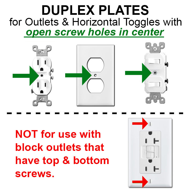 Oversized Single Duplex Outlet Cover Plates
