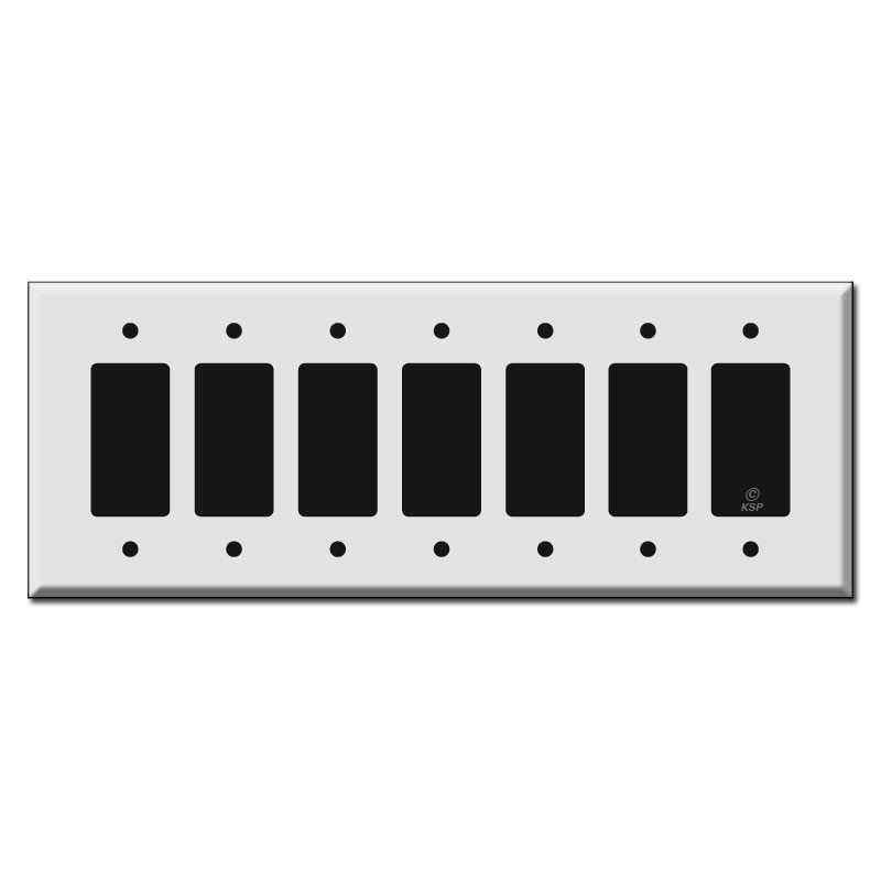 7 Gang Rocker Switch Plate | Kyle Switch Plates