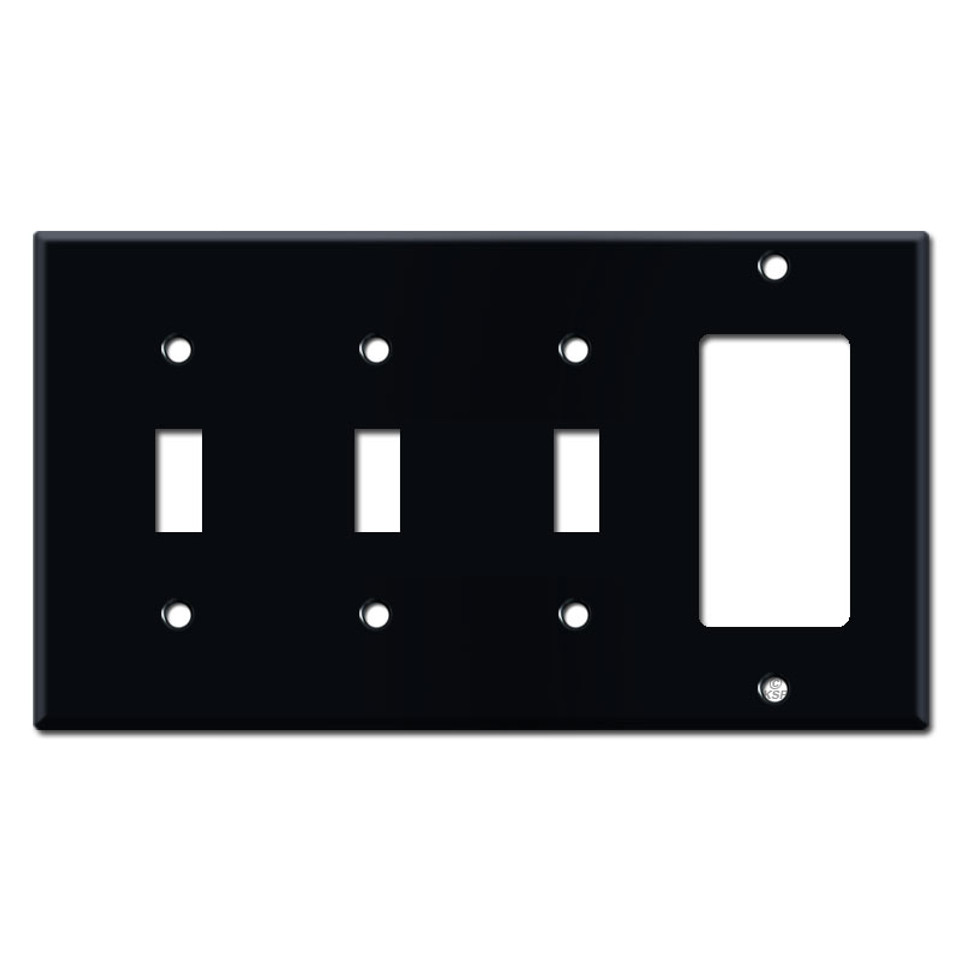 White Triple Stacked Combination Decora Rocker Switch