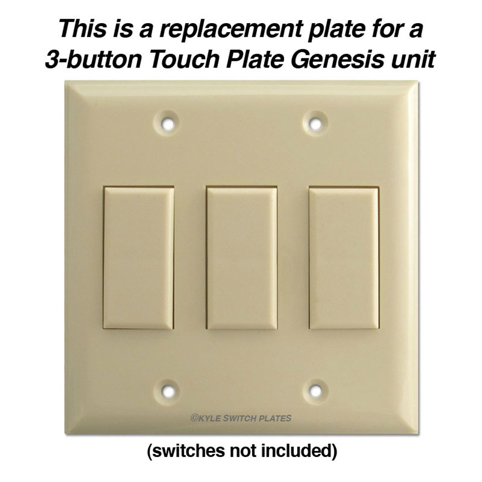 Touchplate 3 Genesis Low Volt Switch Plates Ivory