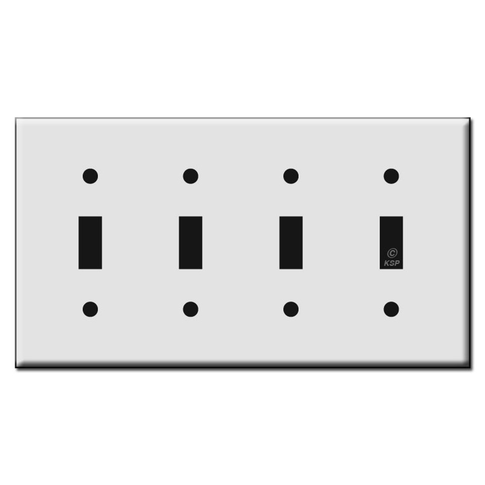Round Toggle Light Switch Wall Plates White Kyle Switch Plates