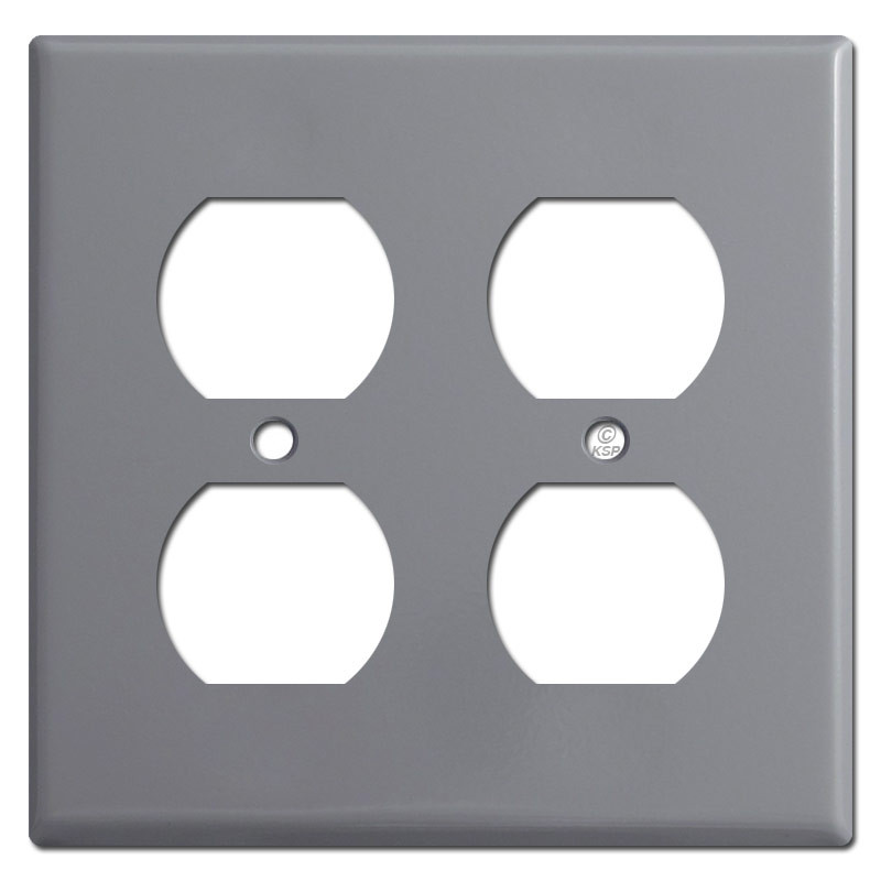 Gray Outlet Cover Plates for Electrical Sockets - Kyle Switch Plates