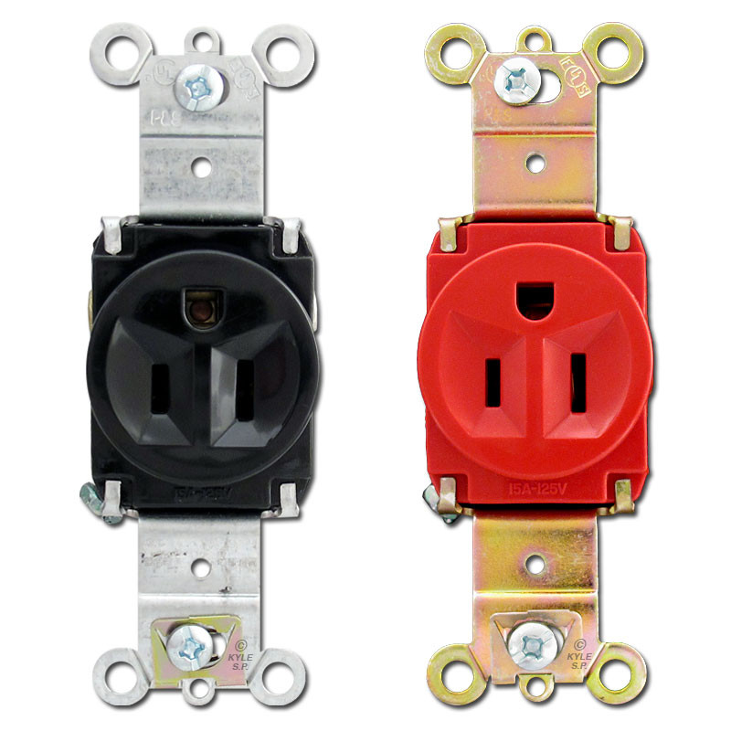 Round Outlets & Single Receptacles - 15A & 20A Sockets