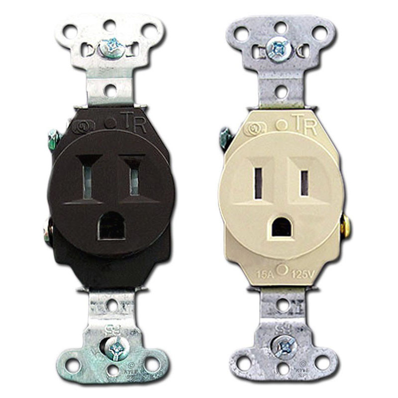 Round 20 Amp Single Receptacle Outlets Pass & Seymour 5361
