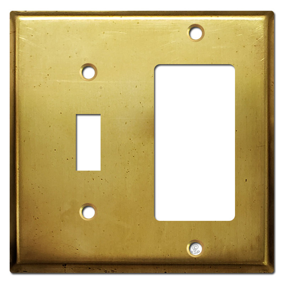 Raw Brass Light Switch Covers And Outlet Plates Kyle Switch Plates