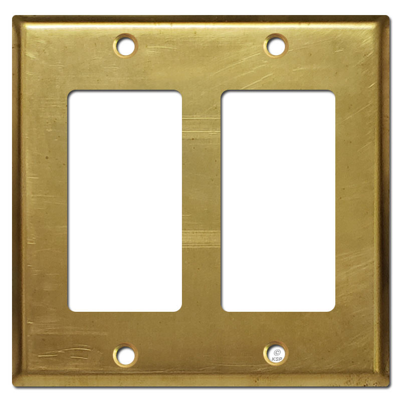 1 Rocker Decora GFI Outlet Cover Plate - Unfinished Raw Brass