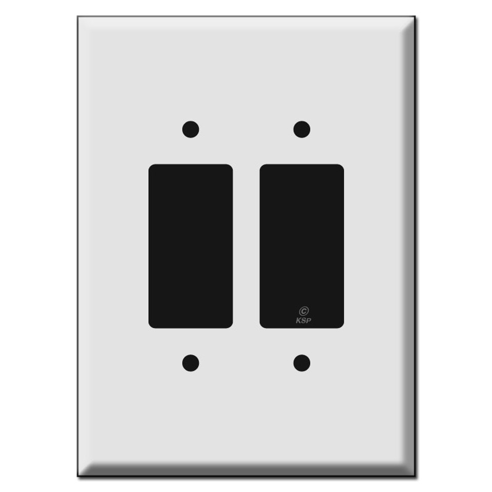 Oversized 2 Decora Rocker Switchplate Satin Stainless Steel