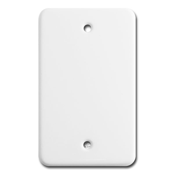 Extra Deep 1 Blank Electrical Wall Plate Cover - White