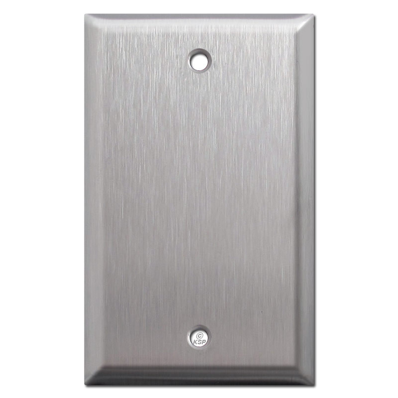 Deep 1 Blank Wallplate Covers - Stainless Steel | Kyle Switch Plates