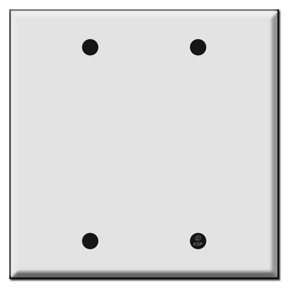 Double Gang Single Blank Centered Switch Plates