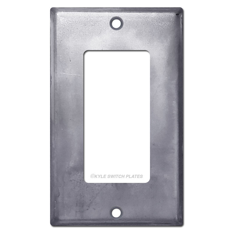 1 Rocker Light Switch Cover - Raw Steel Paintable | Kyle Switch Plates
