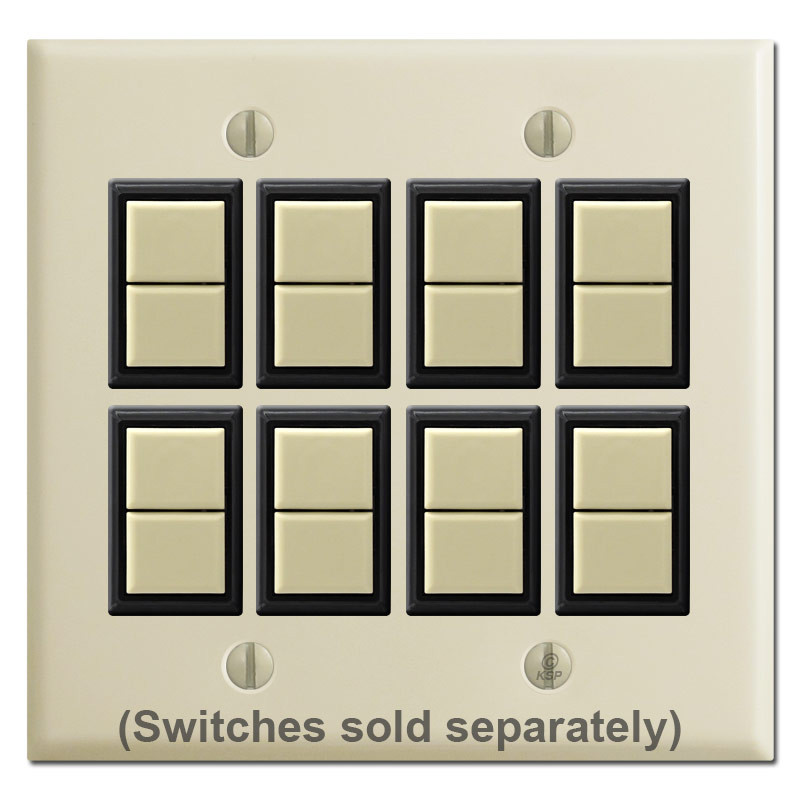 Low Voltage 8-Switch Master Selector Panel New Style - Ivory