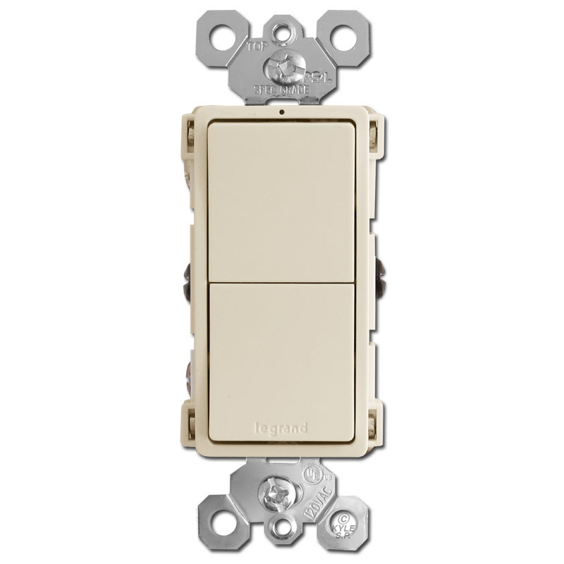Light Almond 3 Way Rocker Switches | Kyle Switch Plates