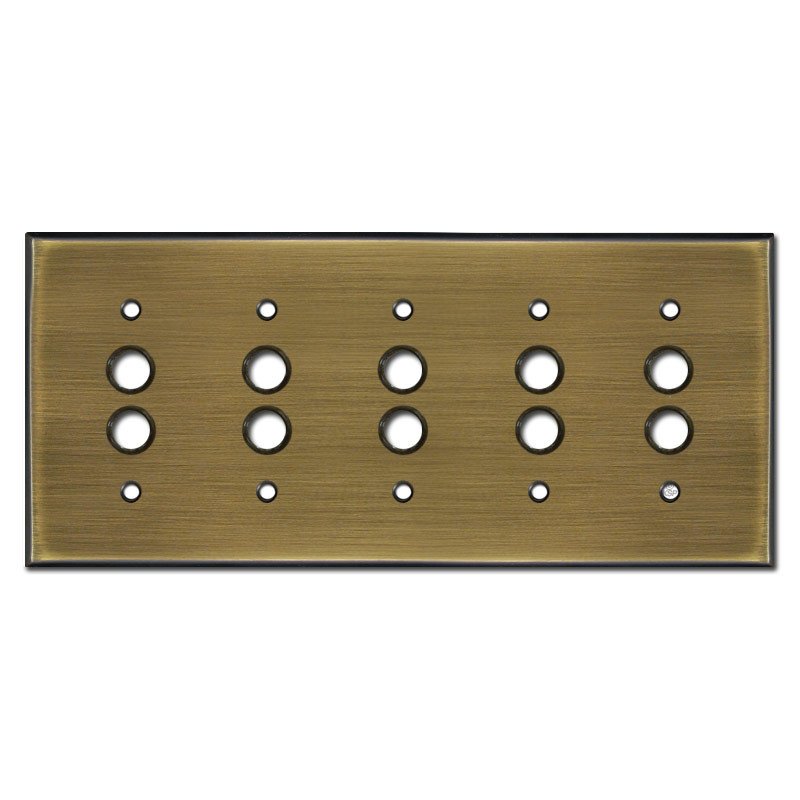 Antique Brass Push Button Switch Plates