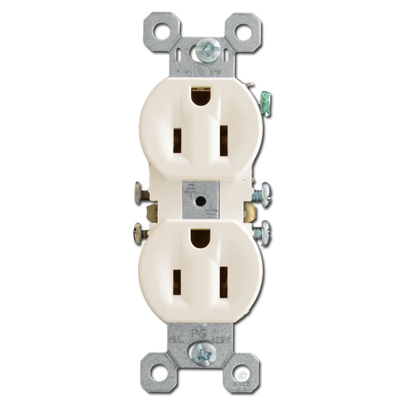 Light Almond Receptacle Outlet 15A | Kyle Switch Plates