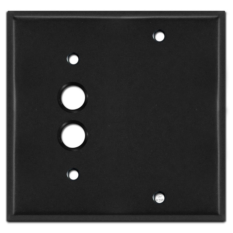 Pushbutton Blank Electrical Light Switch Cover - Black