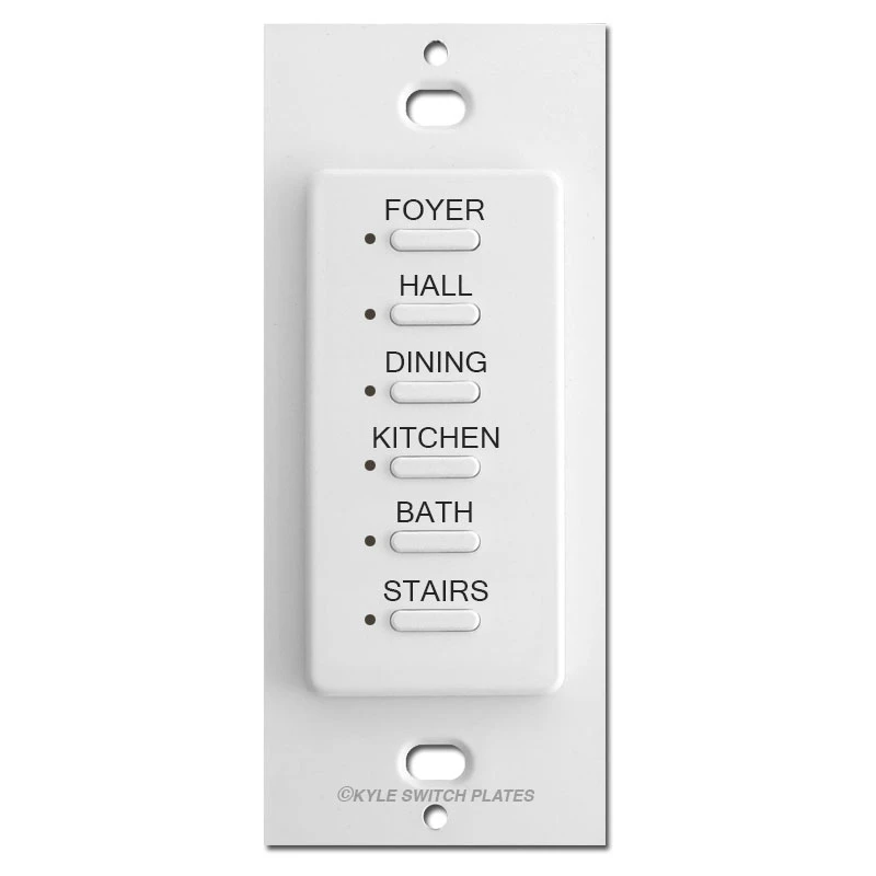 Engraved Touch Plate 6-Button Ultra LED Low Voltage Switches