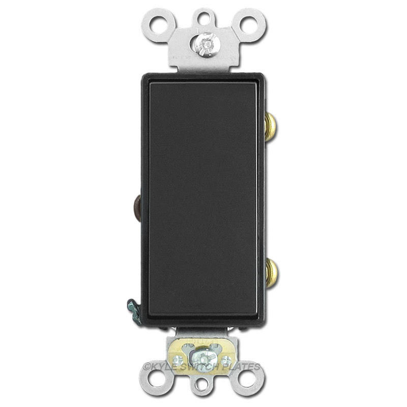 AC Quiet 3-Way Decora Paddle Light Switch 20A Leviton - Black