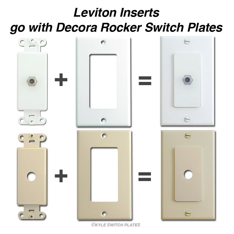 Decora to Cable Switch Plate Insert Leviton 40681