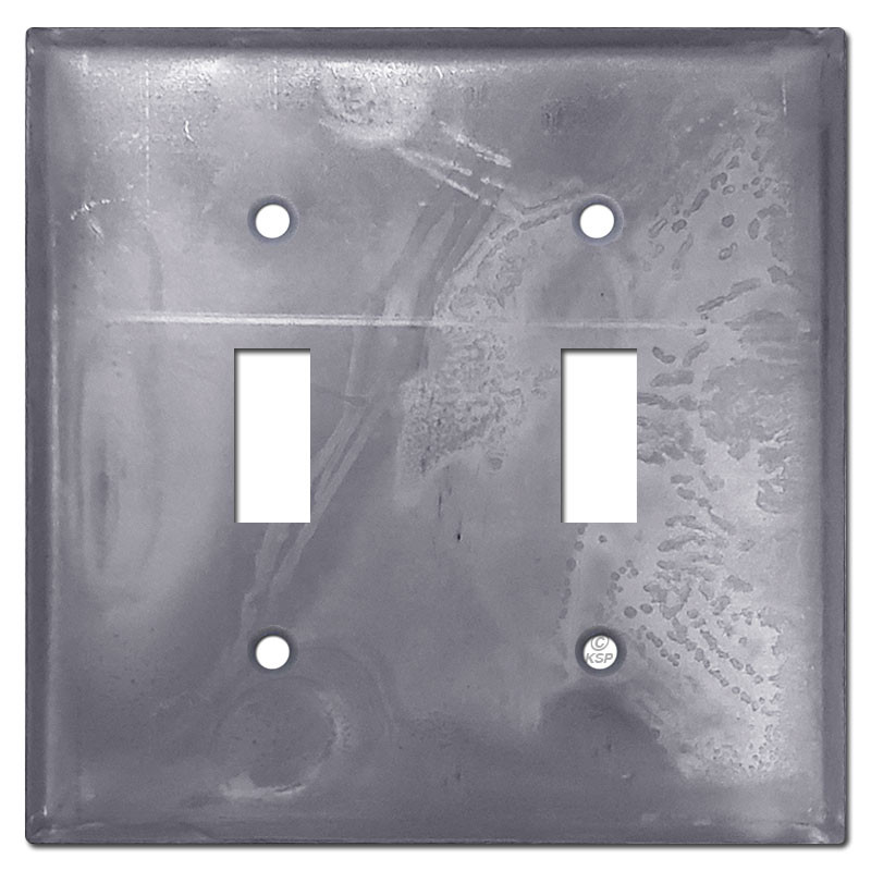 2 Toggle Light Switch Cover - Raw Steel Paintable