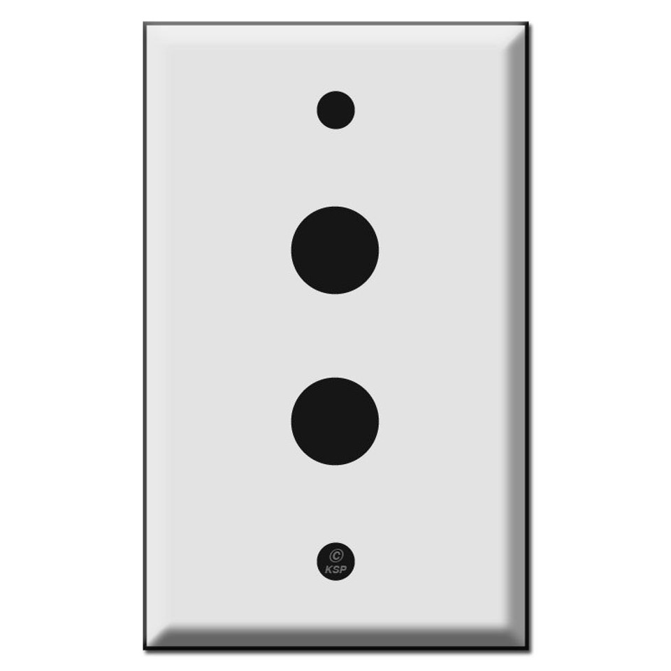 Twin Doorbell Or Garage Door Buttons Cover Plate - Two 5/8'' Holes