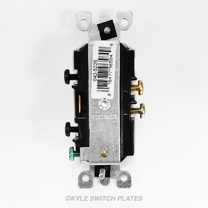 Brown Horizontal Toggle Switch and 15A Receptacle Combo Switches