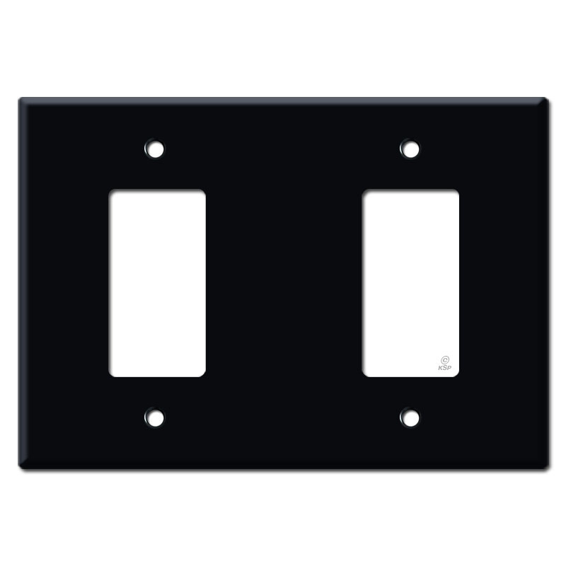 Oversized Decora Blank Decora Switch Cover Plate - Black
