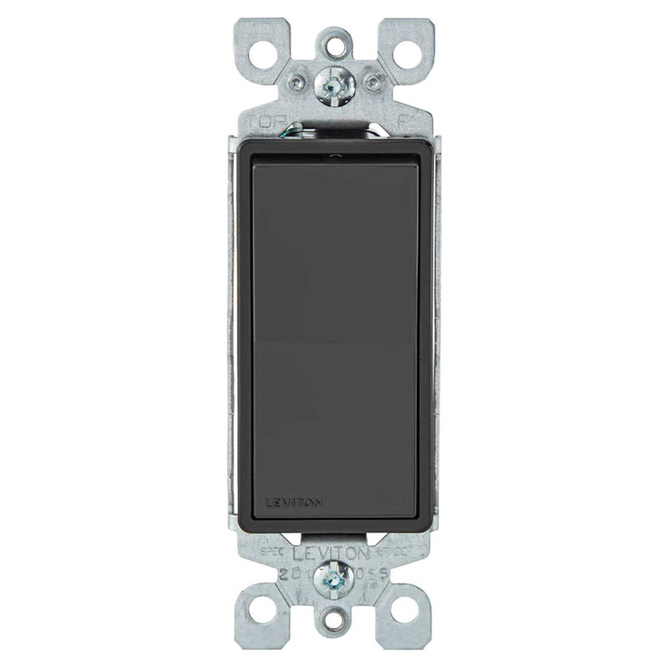 Black Decora Rocker Switches for Electrical Light Plates